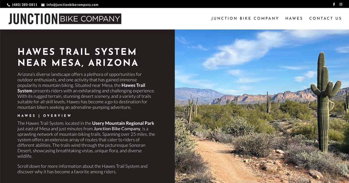 Hawes Trail System | Bike Rentals & Repair Near Mesa, AZ